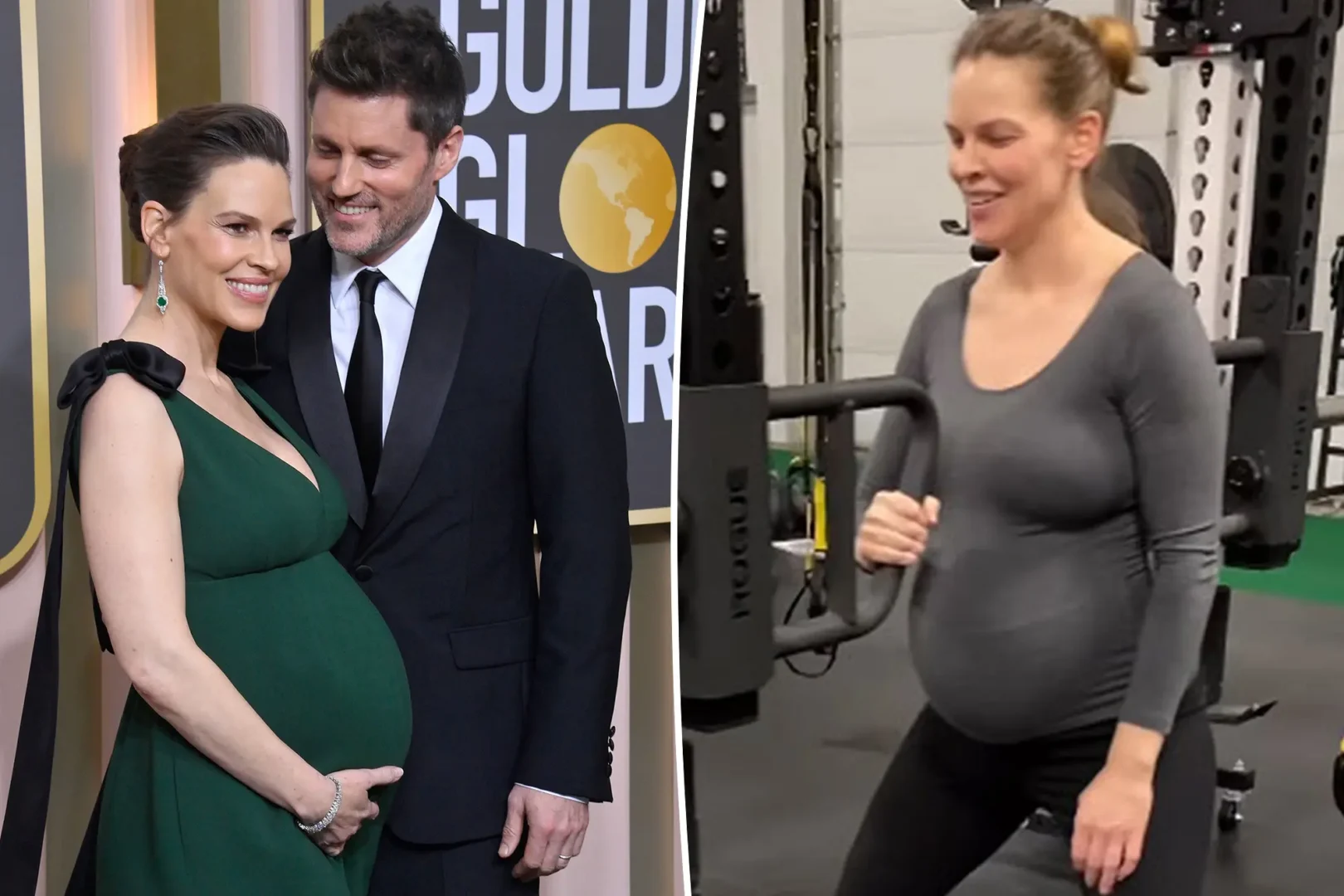 (Видео) Хилари Свонк покажува вежби за трудници во сала, актерката ...